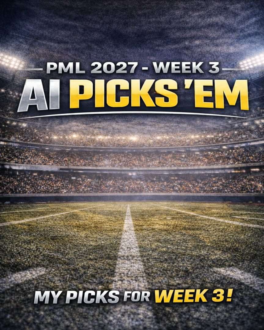 🤖 AI Picks ’Em – Week 3 Predictions – Premier Madden League