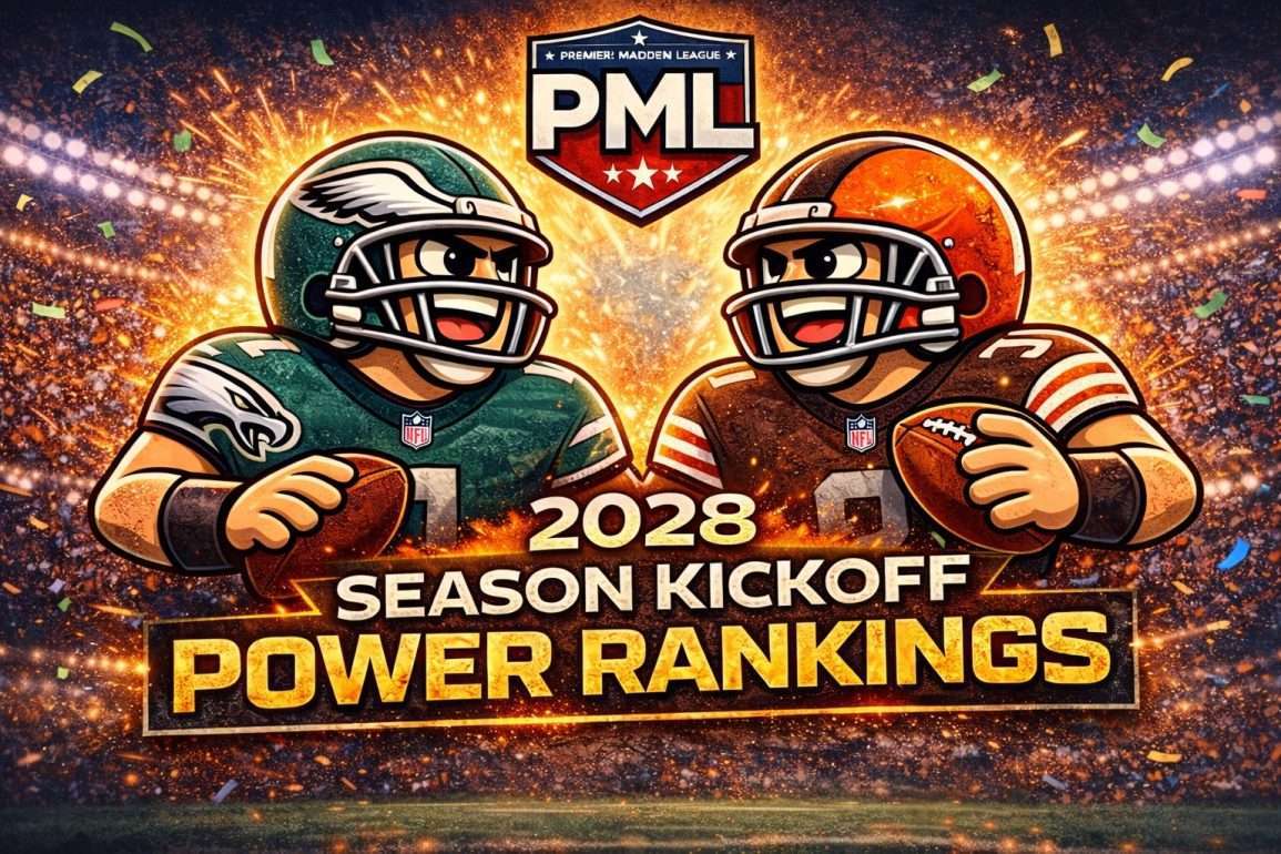 🏈 PML 2028 Season Kickoff Power Rankings – Premier Madden League
