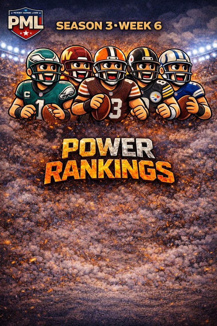 🏈 PML Season 3 – Week 6 Power Rankings – Premier Madden League